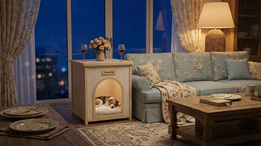 Lumicedar Cedar Pet Houses for Dogs & Cats | Premium Wooden Pet Homes